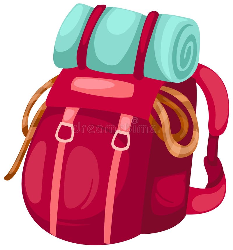 Rugzak vector illustratie. Illustration of achtergrond - 15518398