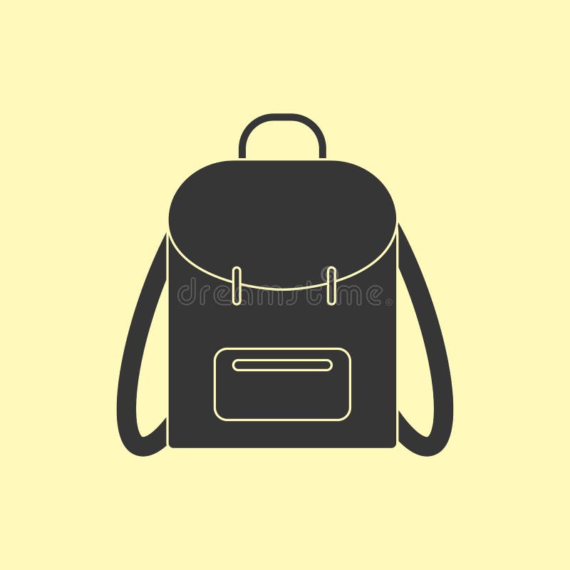 Rugzak vectorpictogram vector illustratie. Illustration of handvat ...