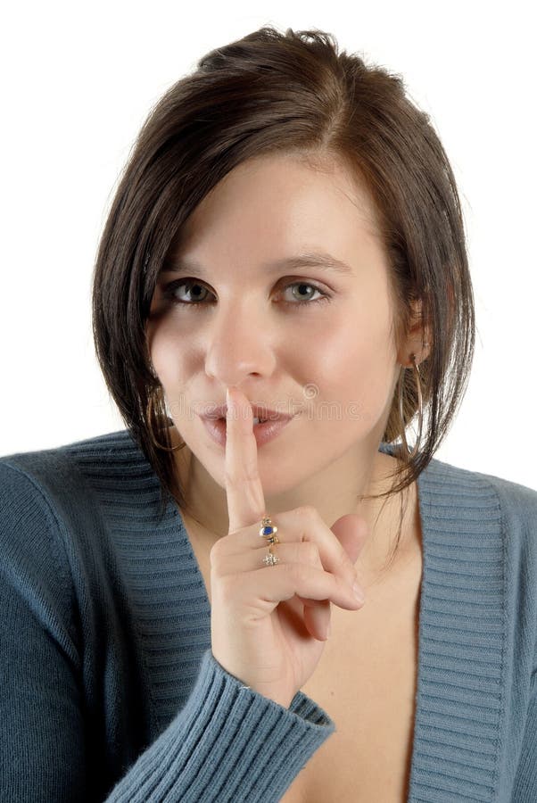 Ruhe bitte stockfoto. Bild von brünette, ruhe, wollen - 1919336