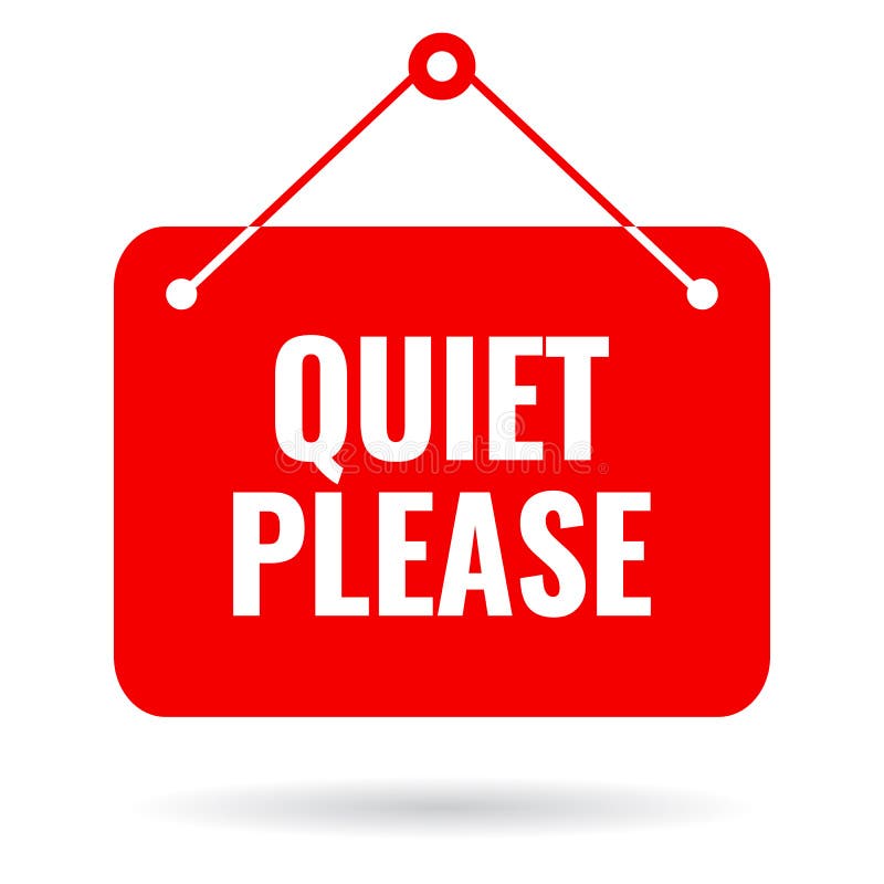 Ruhe kennzeichnet bitte vektor abbildung. Illustration von stille ...