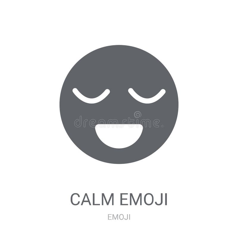 Ruhiges Emoji Lineare Ikone Modernes Entwurf Ruhe Emoji Logokonzept O ...