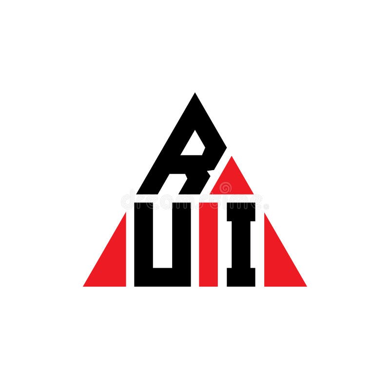 RUI Triangle Letter Logo Design with Triangle Shape. RUI Triangle Logo ...