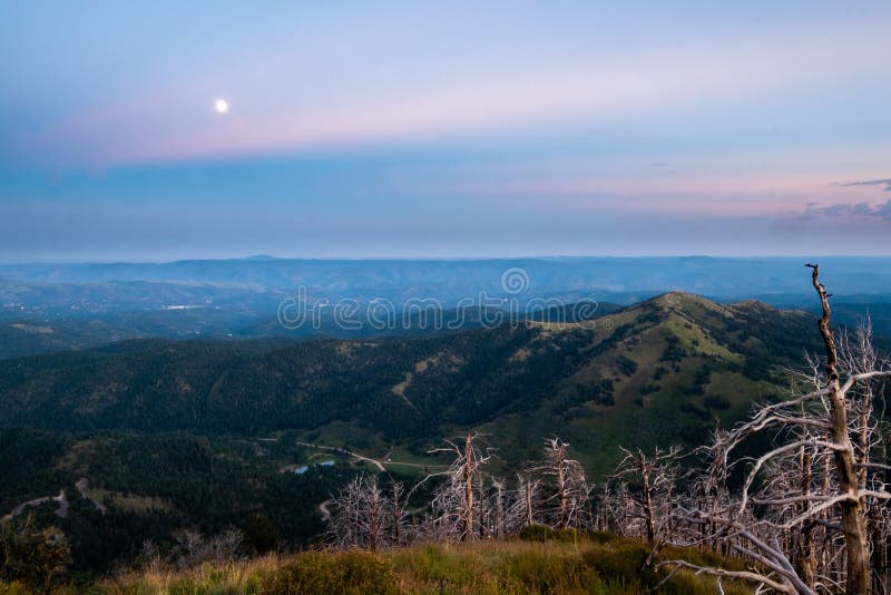 Ruidoso Windy Point Moon stock photo. Image of apache - 232689166