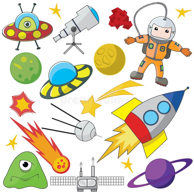 Ruimteverkenning vector illustratie. Illustration of voorwerpen - 11715257