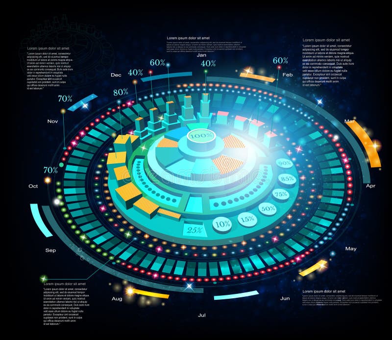 Ruimte Infographic Achtergrond of High-tech Futuristische Interface ...