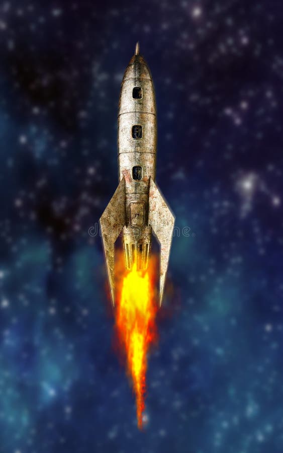 Ruimte raket stock illustratie. Illustration of schip - 73205603