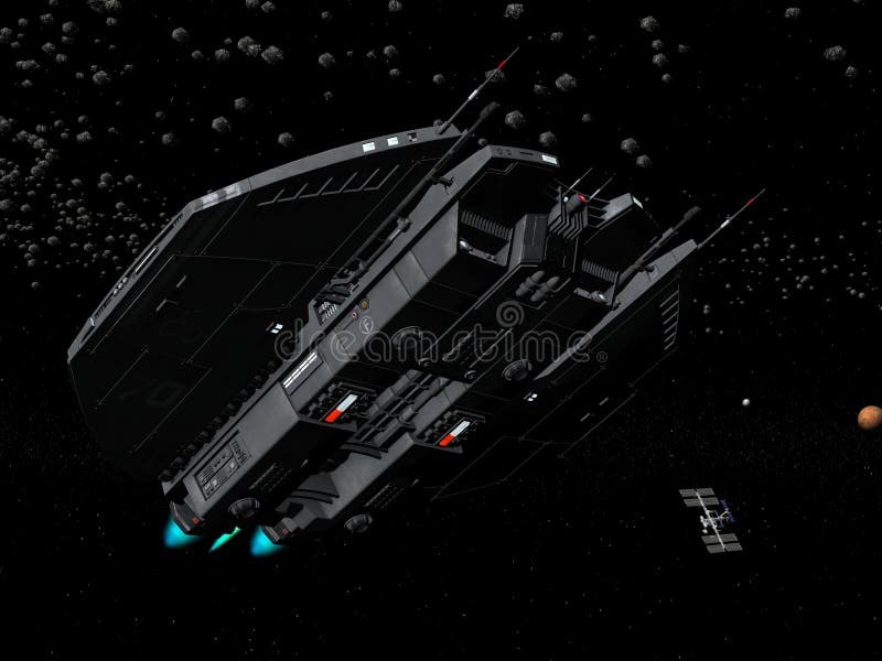 Ruimteschip stock illustratie. Illustration of zonlicht - 45517934