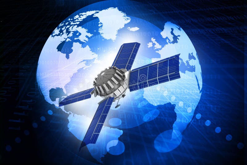 Ruimteschip Door Astronauten in De Baan Van Aarde Met Heldere Sterren ...