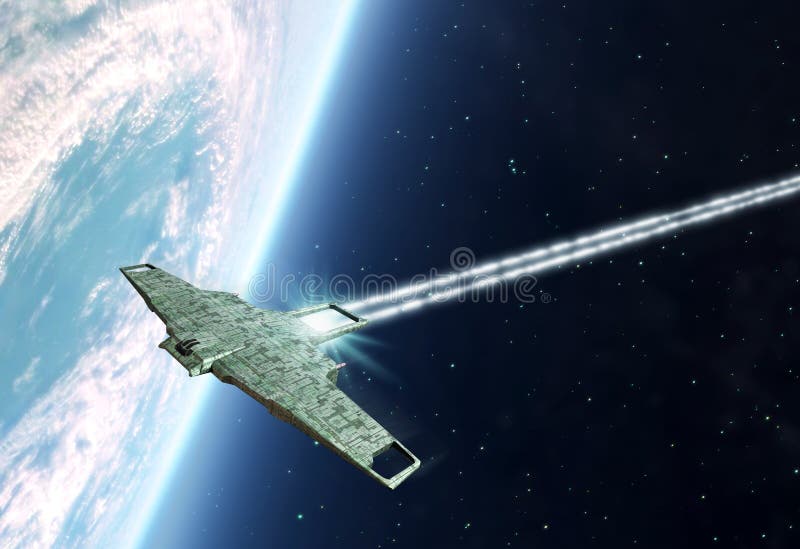 Ruimteschip en aarde stock illustratie. Illustration of onderaan - 14556026