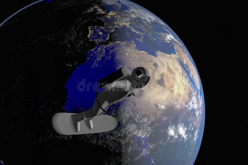 Ruimtetoerisme Vanuit Een Ruimteschip Stock Illustratie - Illustration ...