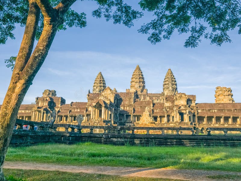Angkor Wat Temple in Angkor, Cambodia Stock Image - Image of ...