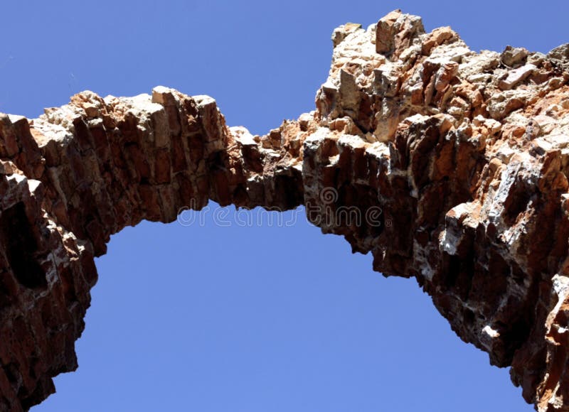 Ruin of ancient arch stock image. Image of castle, facade - 244593161