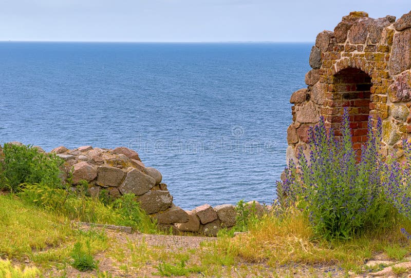 The Ruin of the Ancient Castle Hammershus in the North of Bornholm ...