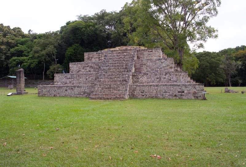 Ruin of Ancient Pyramid in Copan Stock Photo - Image of historic ...