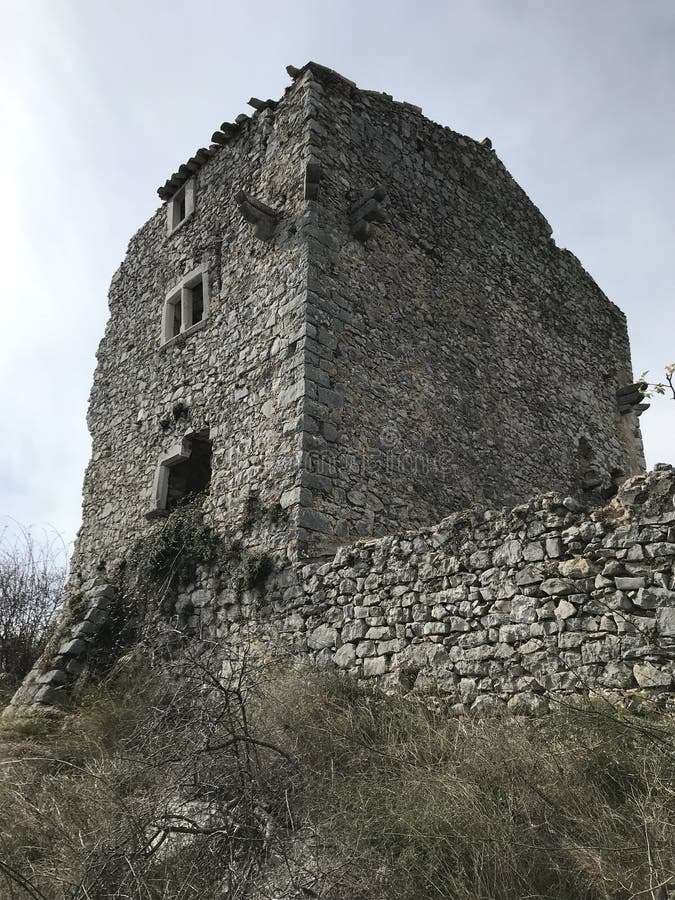 Castle of Castellet Near Barcelona, Spain Stock Photo - Image of ...