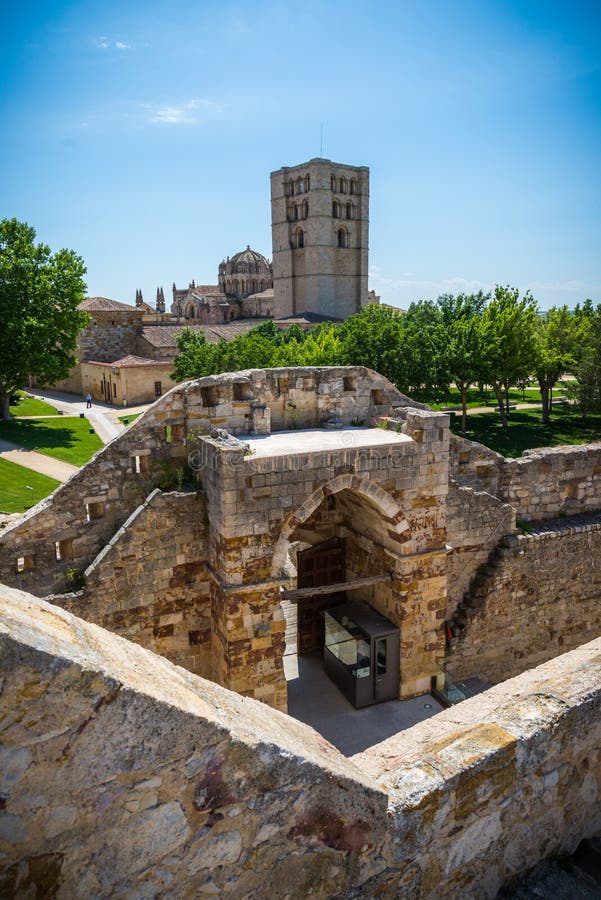 Ruin of the castle stock photo. Image of route, spain - 93049632