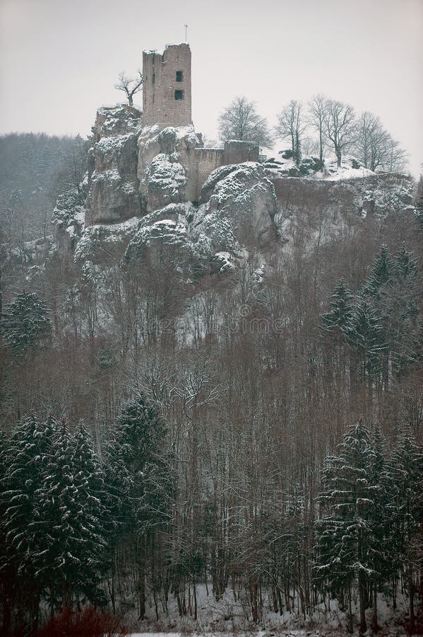 Ruin of Castle Neideck stock photo. Image of fantasy - 15358490
