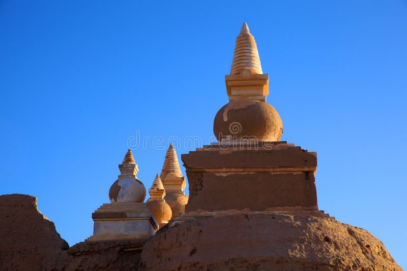 The ruin in desert stock image. Image of field, building - 11400057