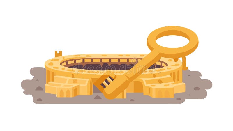 Ruin Key, Unlocking Ancient Secrets and Historical Discoveries, Vector ...