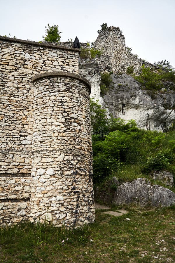 Ruin of a Medieval Castle with a Wall and a Tower in the Town of Morsko ...