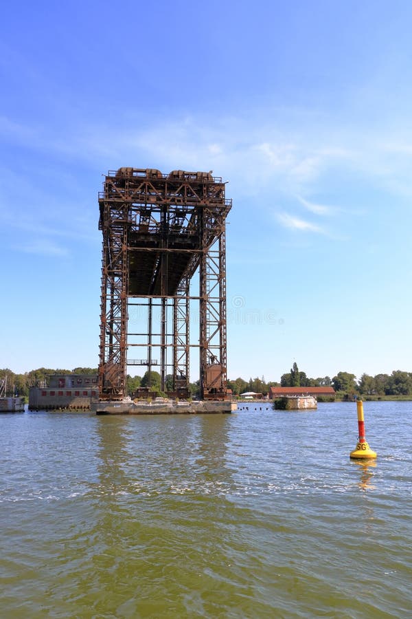 The Ruin of the Railway Bridge of Karnin, Usedom in Germany Stock Image ...