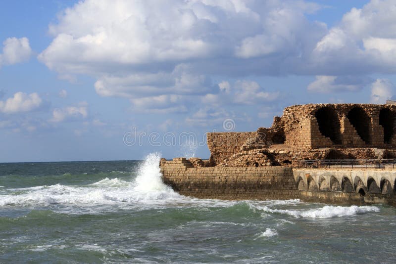 The Ruin in the Sea stock image. Image of architecture - 24252311