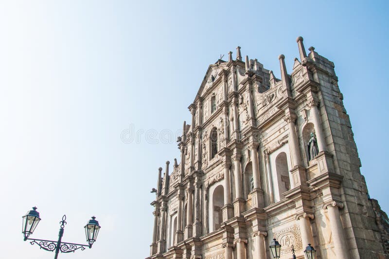 Ruin of St. Paul Church stock image. Image of macao, church - 50652537
