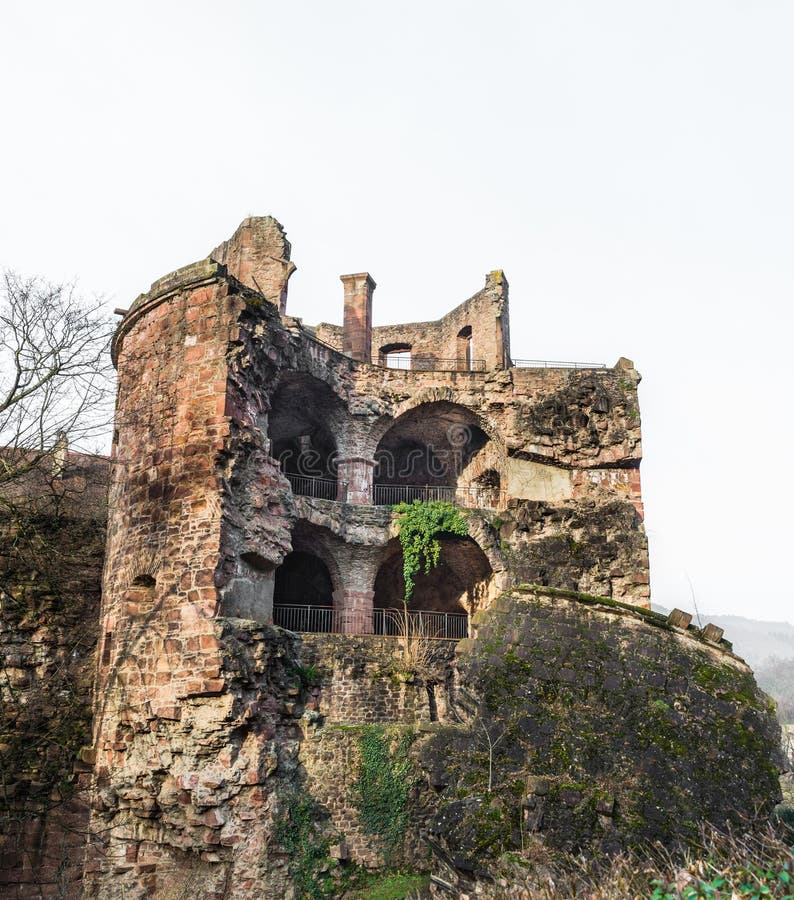 The Ruin Tower of Heidelberg Castle in Heidelberg Stock Photo - Image ...