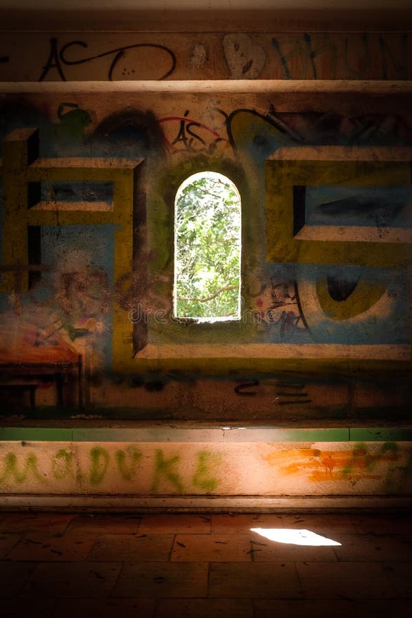 Ruin Window stock photo. Image of creepy, destruction - 92559228