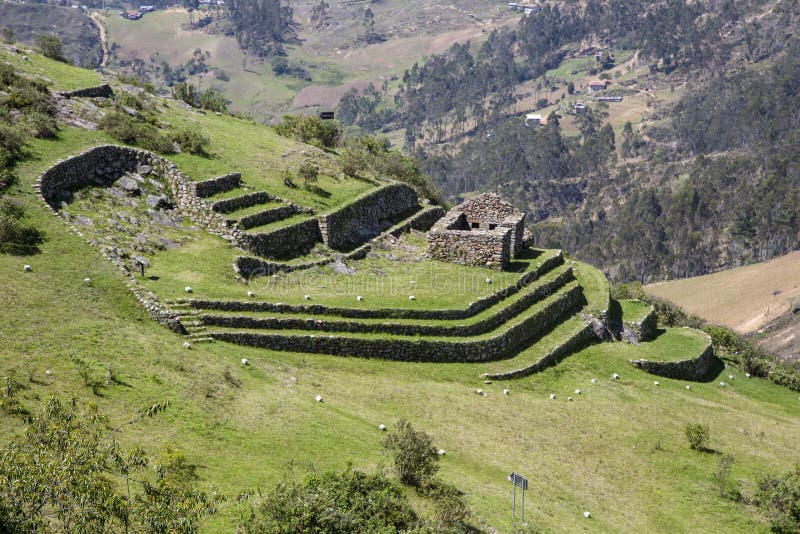 Ruina inca en Cojitambo foto de archivo. Imagen de ecuador - 155417444