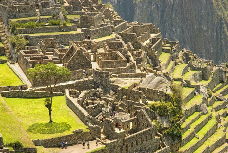 Ruinas Antiguas Del Inca De Machupicchu Foto de archivo - Imagen de ...