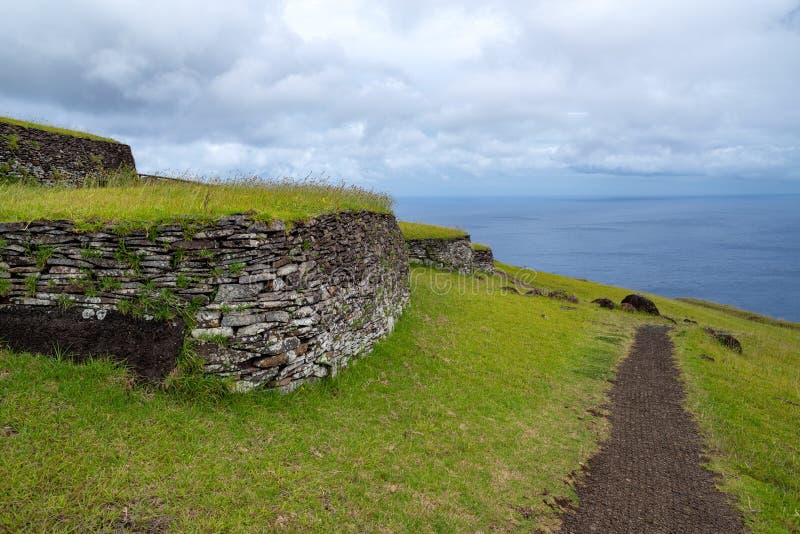 Ruinas De Orongo Village En Rapa Nui Easter Island Chile Imagen de ...