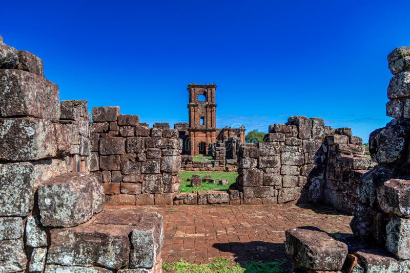 Ruinas De San Ignacio Mini in Argentina Stock Image - Image of church ...