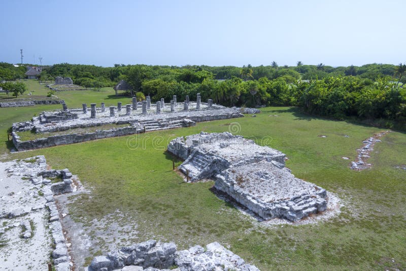 Ruinas Del EL Rey En Cancun Imagen de archivo - Imagen de tropical ...