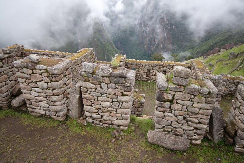 Casa Del Inca De Machu Picchu Imagen de archivo - Imagen de templo ...