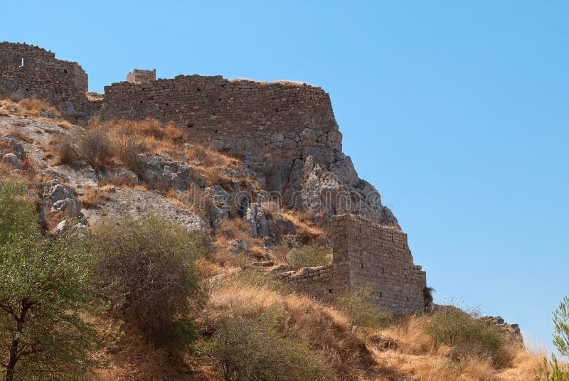 Ruinas En Corinto, Grecia - Fondo De La Arqueología Foto de archivo ...