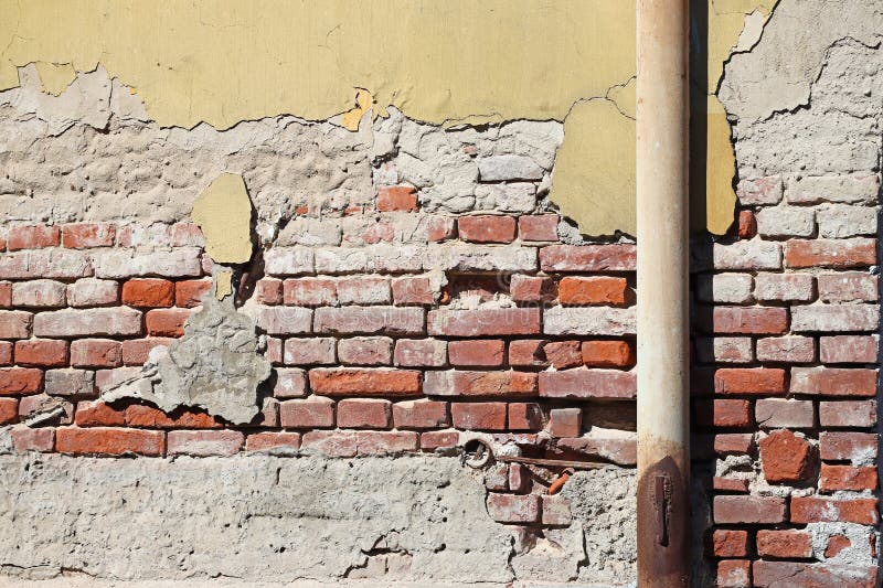 Ruined Brick Wall of an Old Building Stock Photo - Image of pattern ...