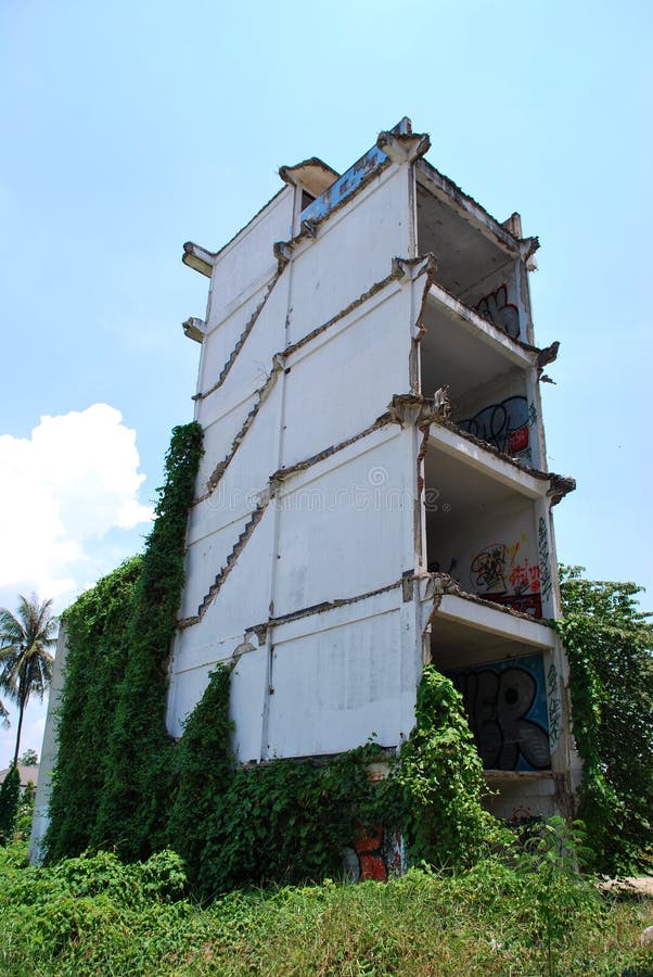 Ruined building stock photo. Image of demolished, building - 54460848