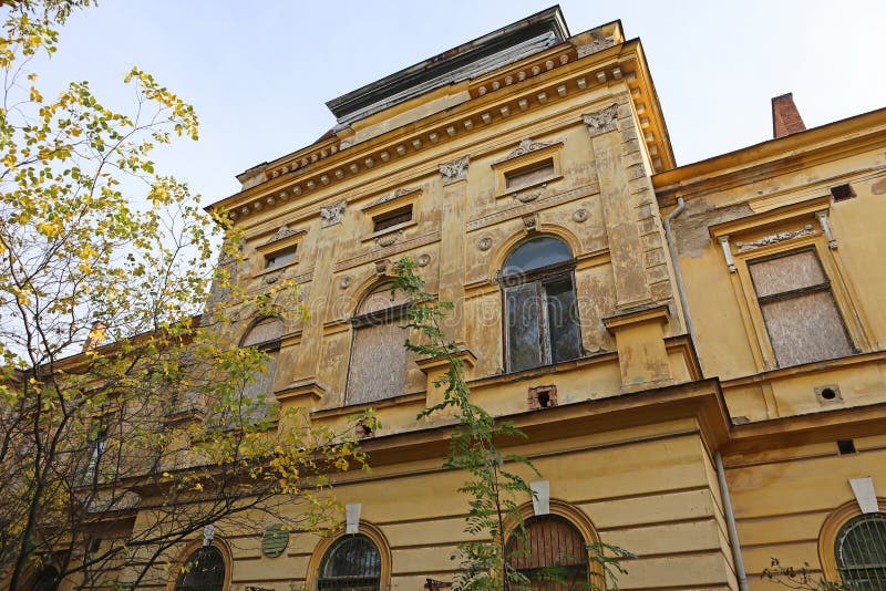 Ruined Building of the Old Army Base in Debrecen Stock Image - Image of ...