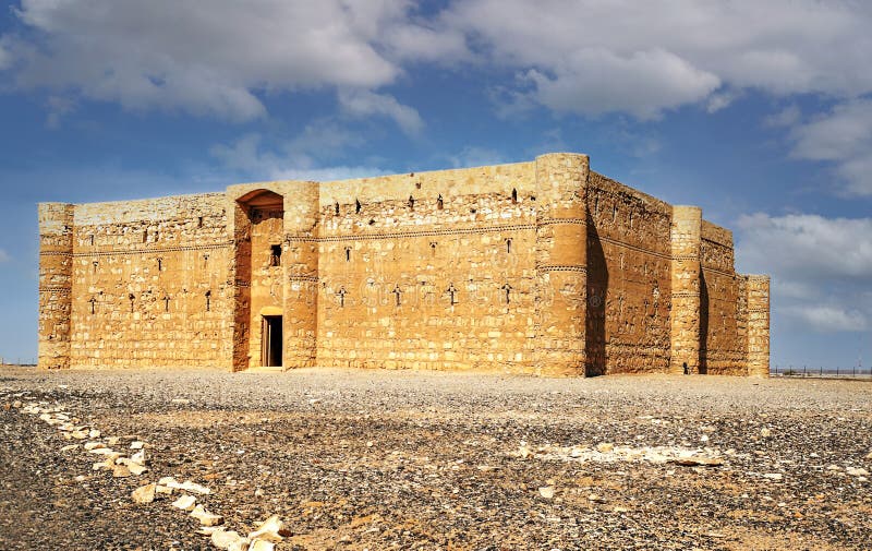 Ruined Castle Ruined Castle in the Desert of Jordan Stock Photo - Image ...