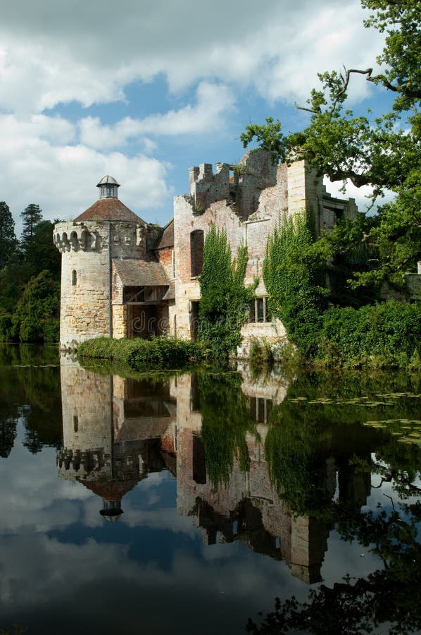 Ruined Castle Reflections stock image. Image of house - 21532901
