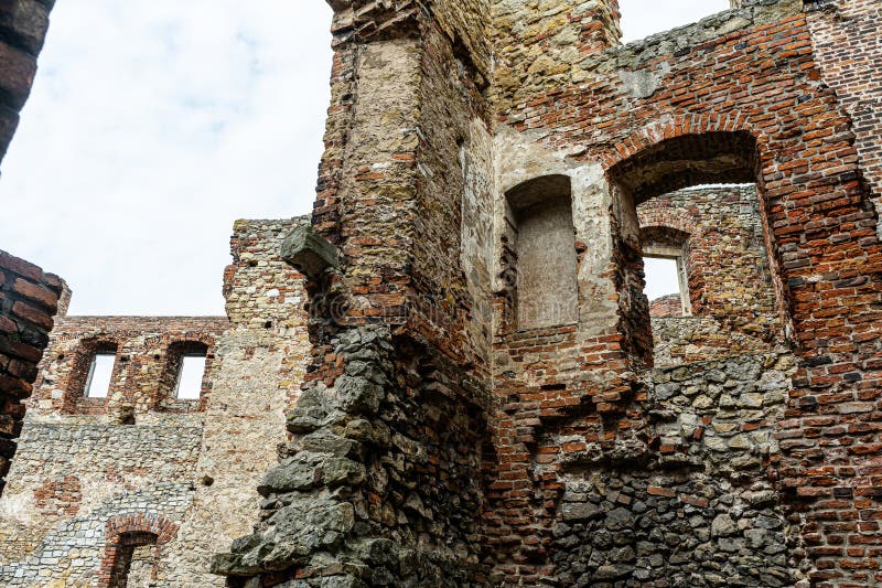 Ruined castle in Siewierz stock photo. Image of fortress - 356780660