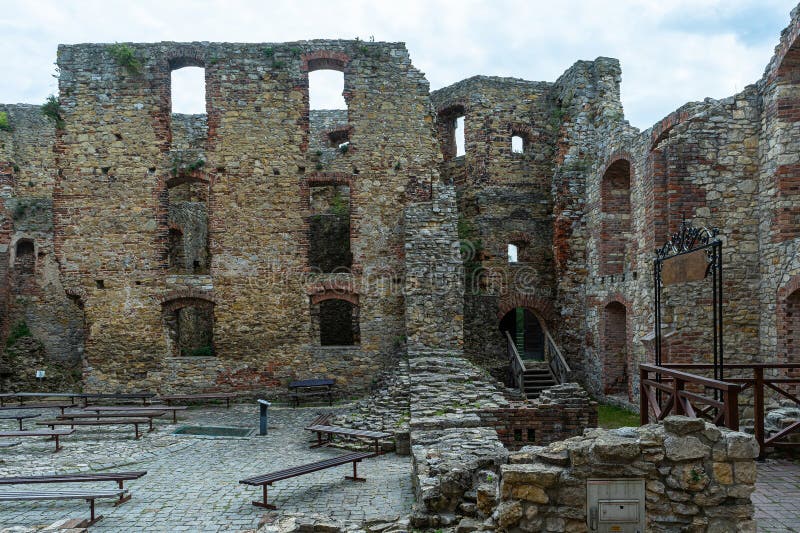 Ruined castle in Siewierz stock photo. Image of historical - 356782924