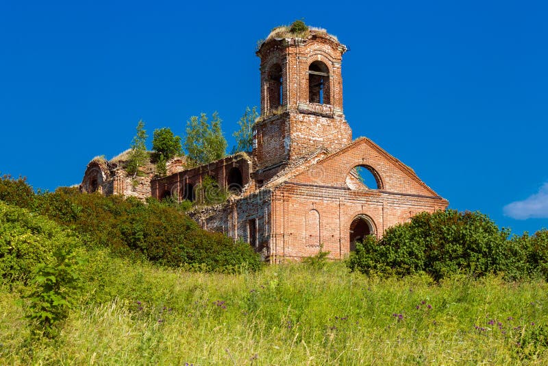 Ruined church stock image. Image of landscapes, orthodoxy - 40267833