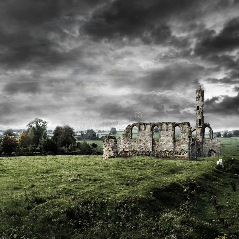 Ruins of a church stock photo. Image of church, obsolete - 11844312