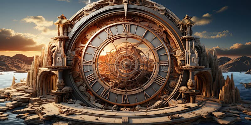 Ruined clock monument stock illustration. Illustration of historical ...