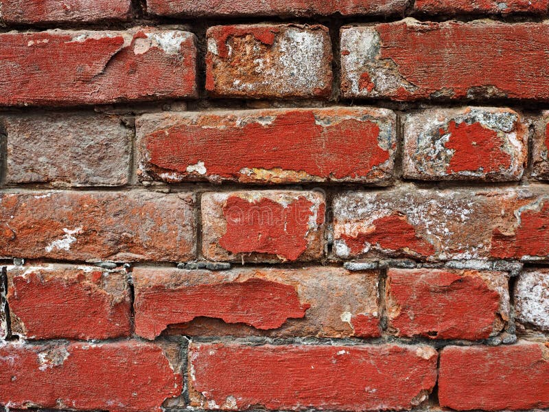 Close-up wall of red brick stock photo. Image of detail - 128489002