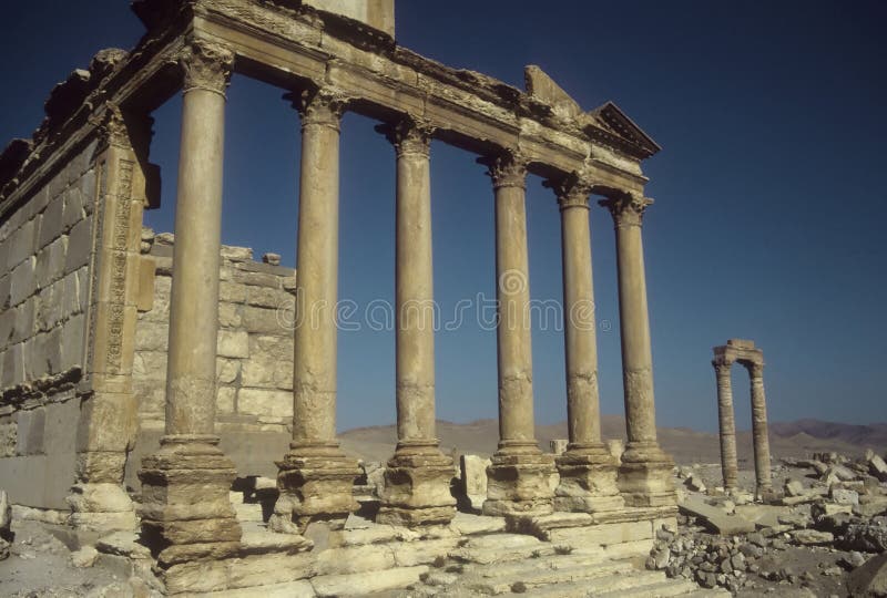 Ruined Columns in the Ancient City Stock Photo - Image of roman, stone ...