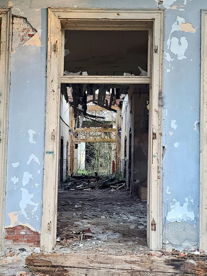 Ruined door detail stock image. Image of ruin, wall - 332305479