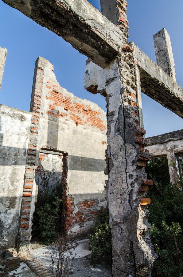 Ruined factory inside stock photo. Image of view, ruined - 56456836
